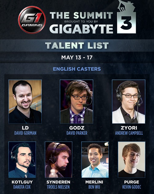The Summit 3 Casters and Talent announced